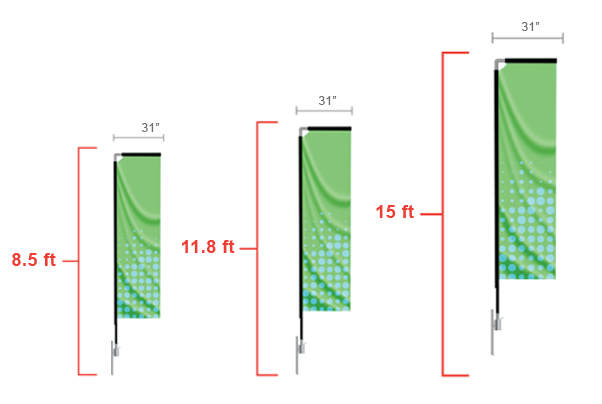 Quick Print Solutions · Rectangle Feather Flag